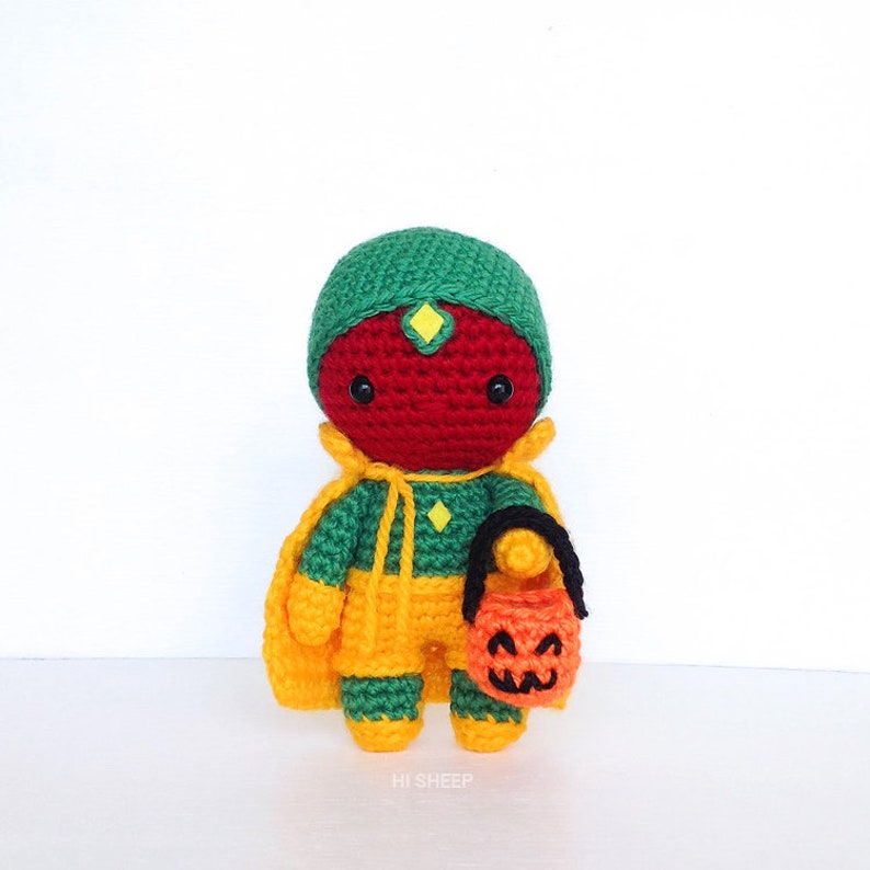 Vision Halloween Costume Crochet Pattern Amigurumi Avengers - Etsy