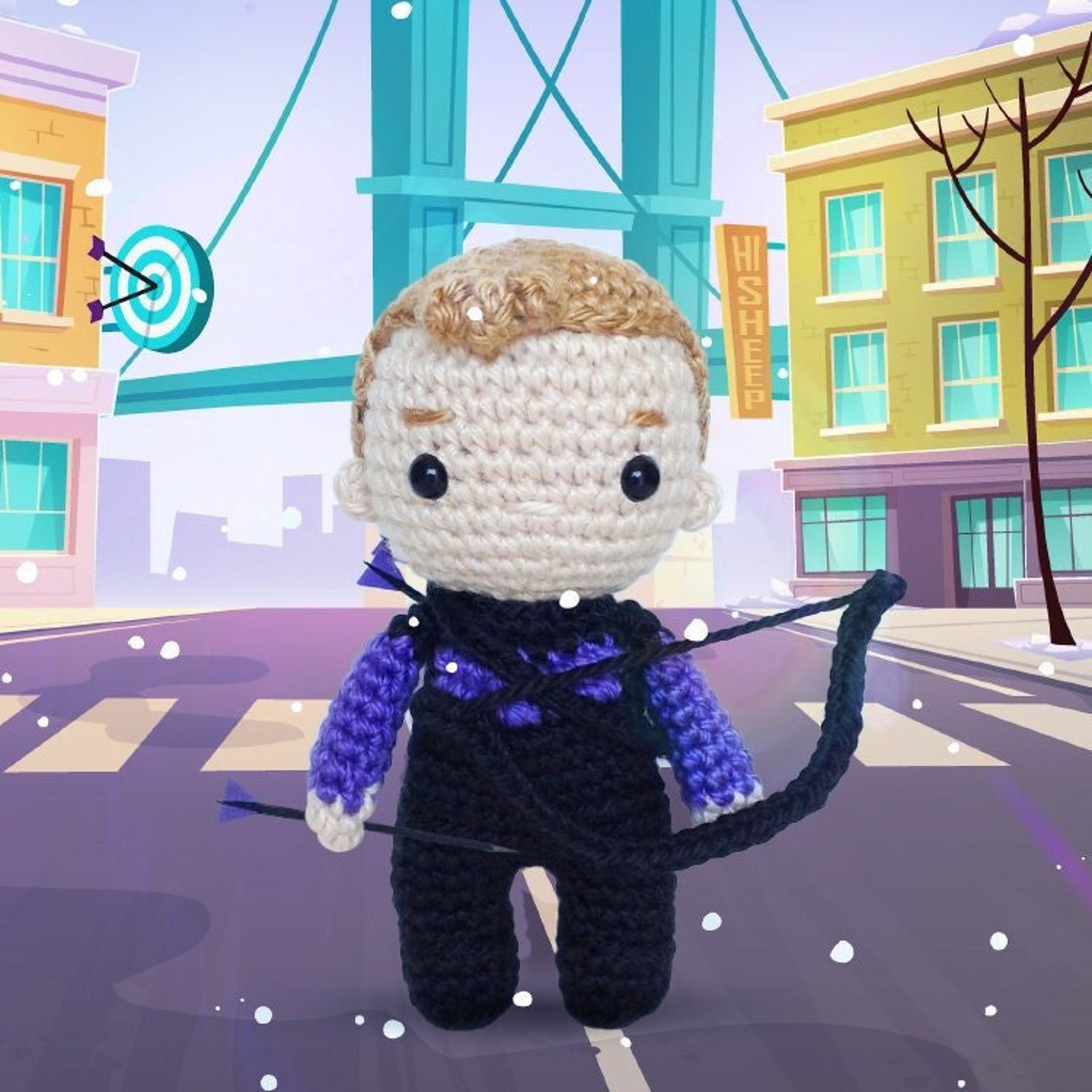 Clint Barton Hawkeye Crochet Pattern Amigurumi Avengers | Etsy
