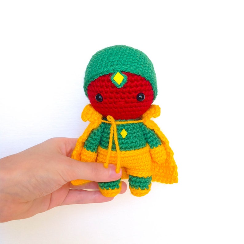 Vision Halloween Costume Crochet Pattern Amigurumi Avengers - Etsy