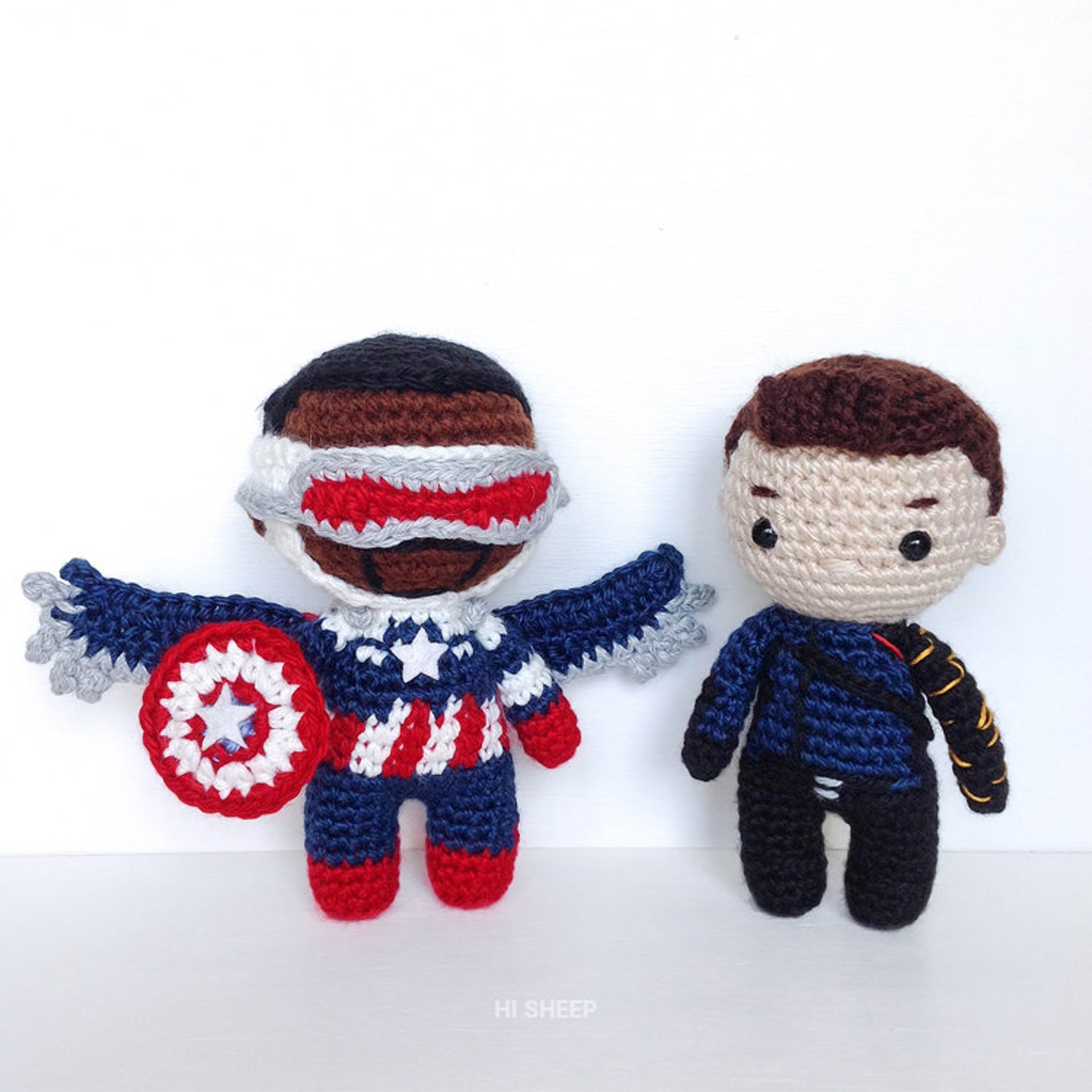 Sam Wilson Captain America Bucky Barnes Crochet Pattern Amigurumi ...