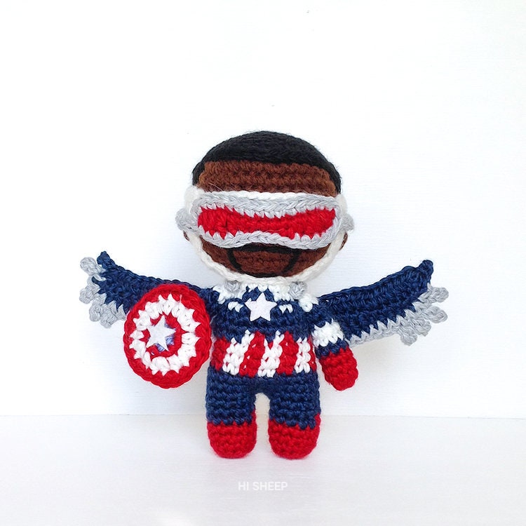 Sam Wilson Falcon Captain America Crochet Pattern Amigurumi - Avengers ...
