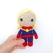 Captain Marvel Crochet Pattern Amigurumi Avengers - Etsy