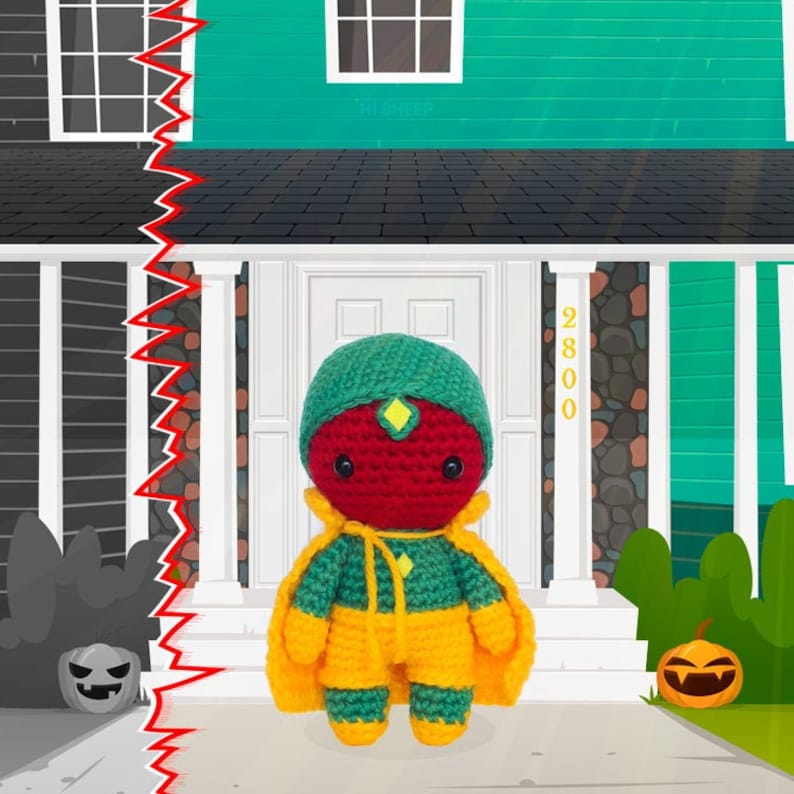 Vision Halloween Costume Crochet Pattern Amigurumi Avengers - Etsy