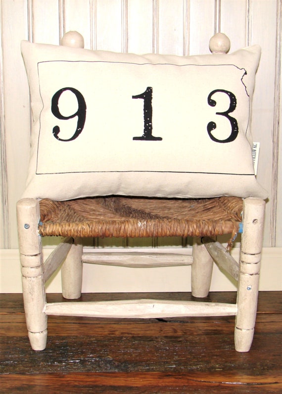 Kansas 913 Area Code Pillow Cover Decorative Pillow Cover | Etsy