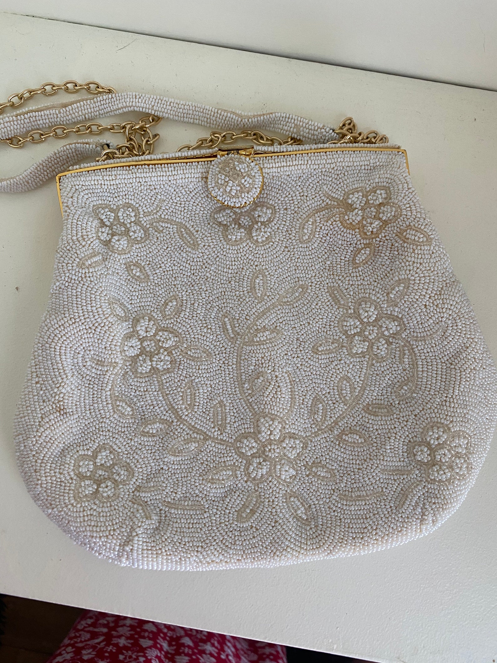 Vintage Magid Small Purse Handbag Made in Japan Floral Beaded Exquisite ...