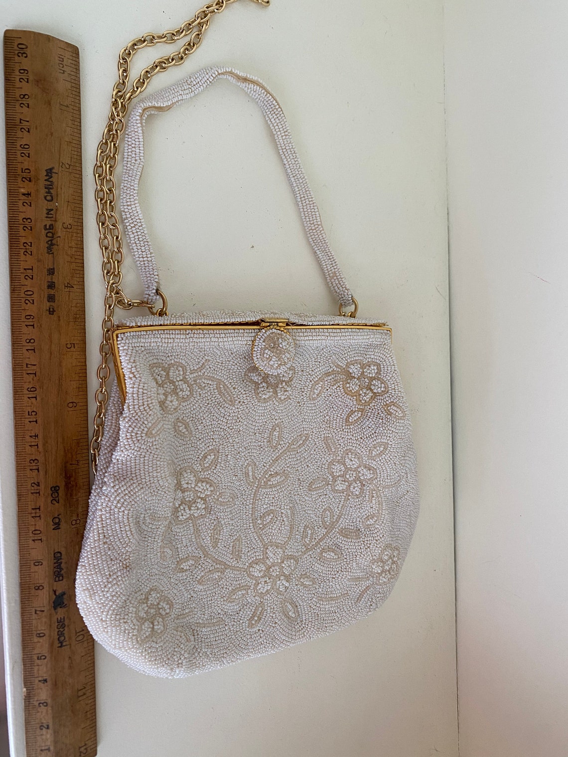Vintage Magid Small Purse Handbag Made in Japan Floral Beaded | Etsy