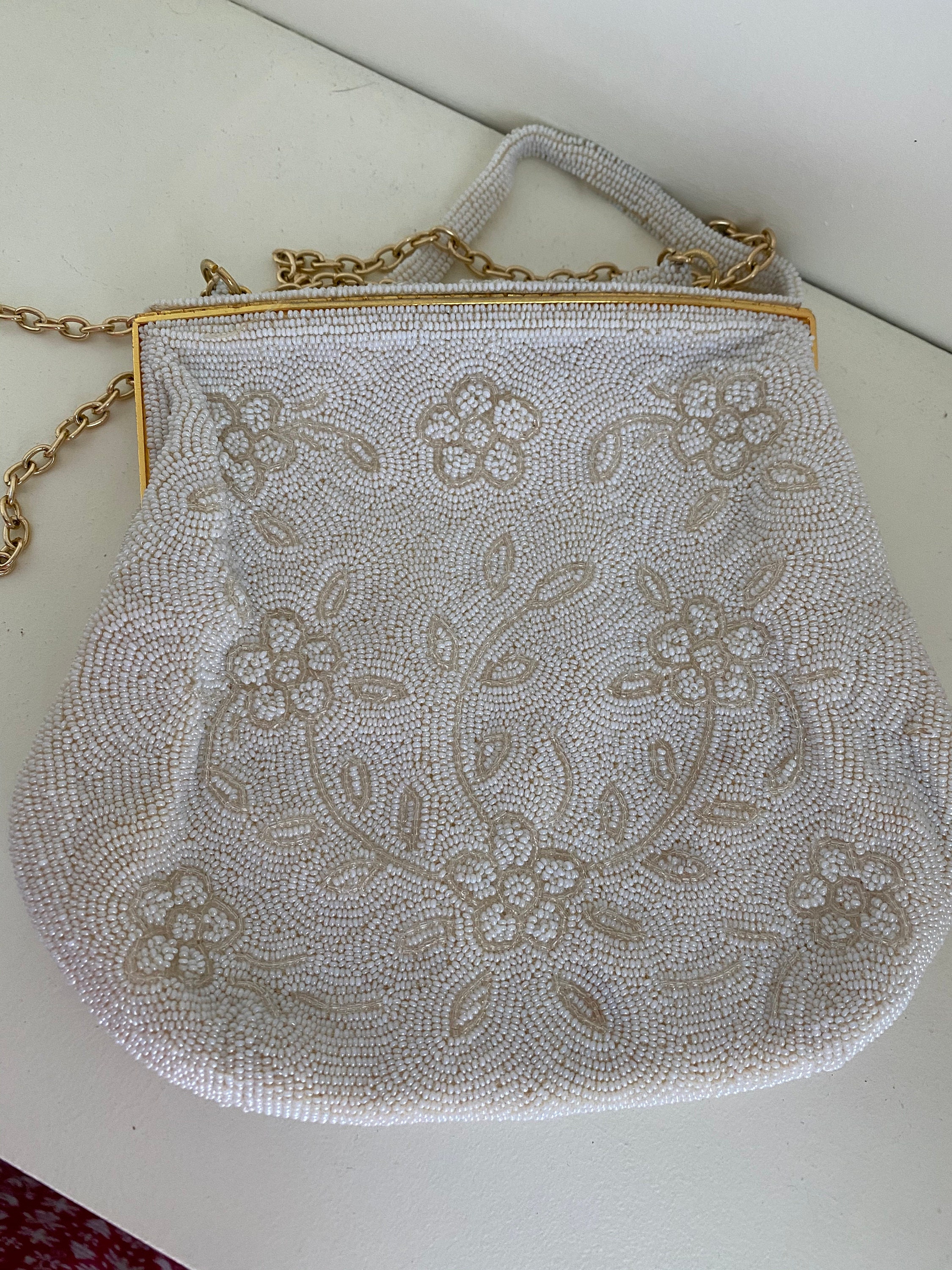 Vintage Magid Small Purse Handbag Made in Japan Floral Beaded Exquisite ...