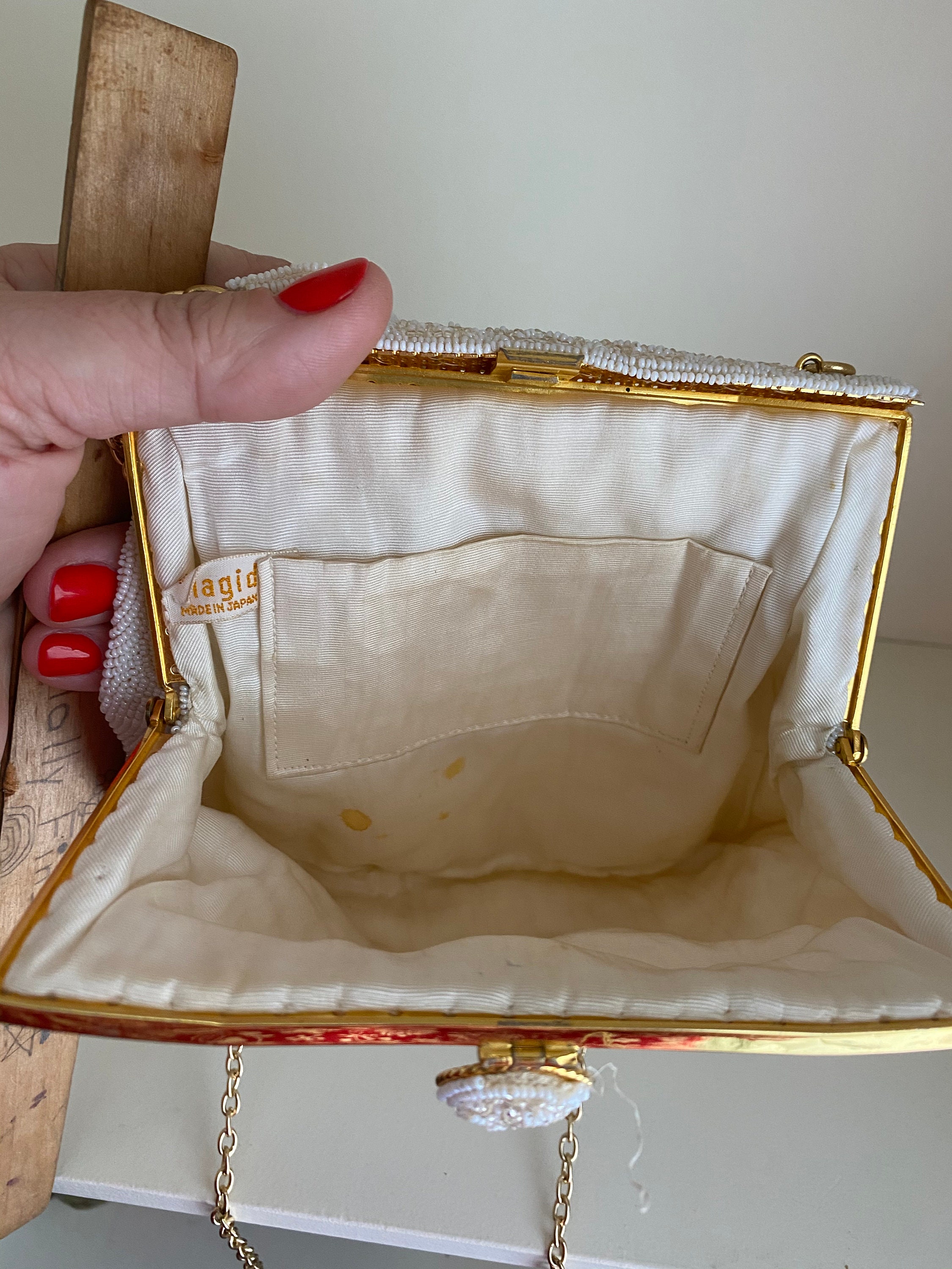 Vintage Magid Small Purse Handbag Made in Japan Floral Beaded | Etsy