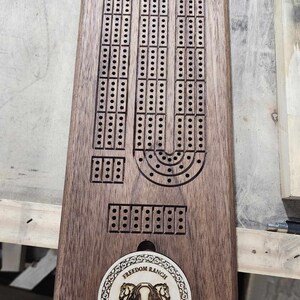 Solid, Black Walnut Cribbage Board With Personalized Peg Storage ...
