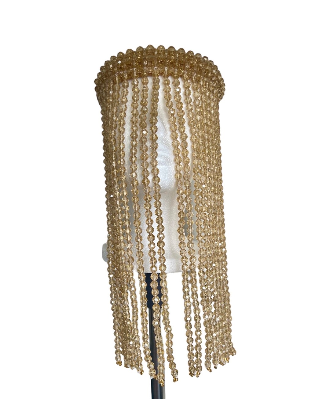 Gold Sparkle Beaded Face Mask Veil - Etsy