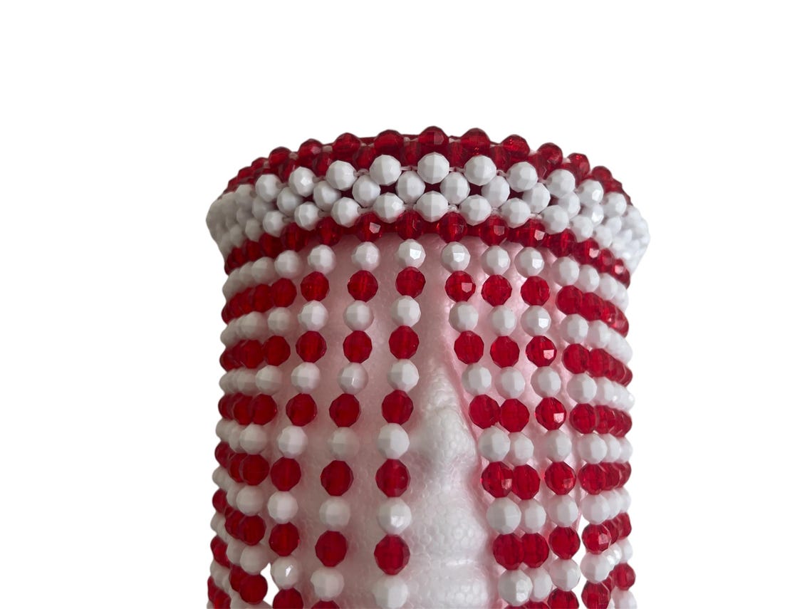 Shango Chango Xango Sango Orixas Orisha Beaded Face Mask Veil Ifa Eleke ...