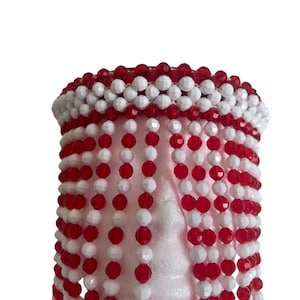 Shango Chango Xango Sango Orixas Orisha Beaded Face Mask Veil Ifa Eleke ...