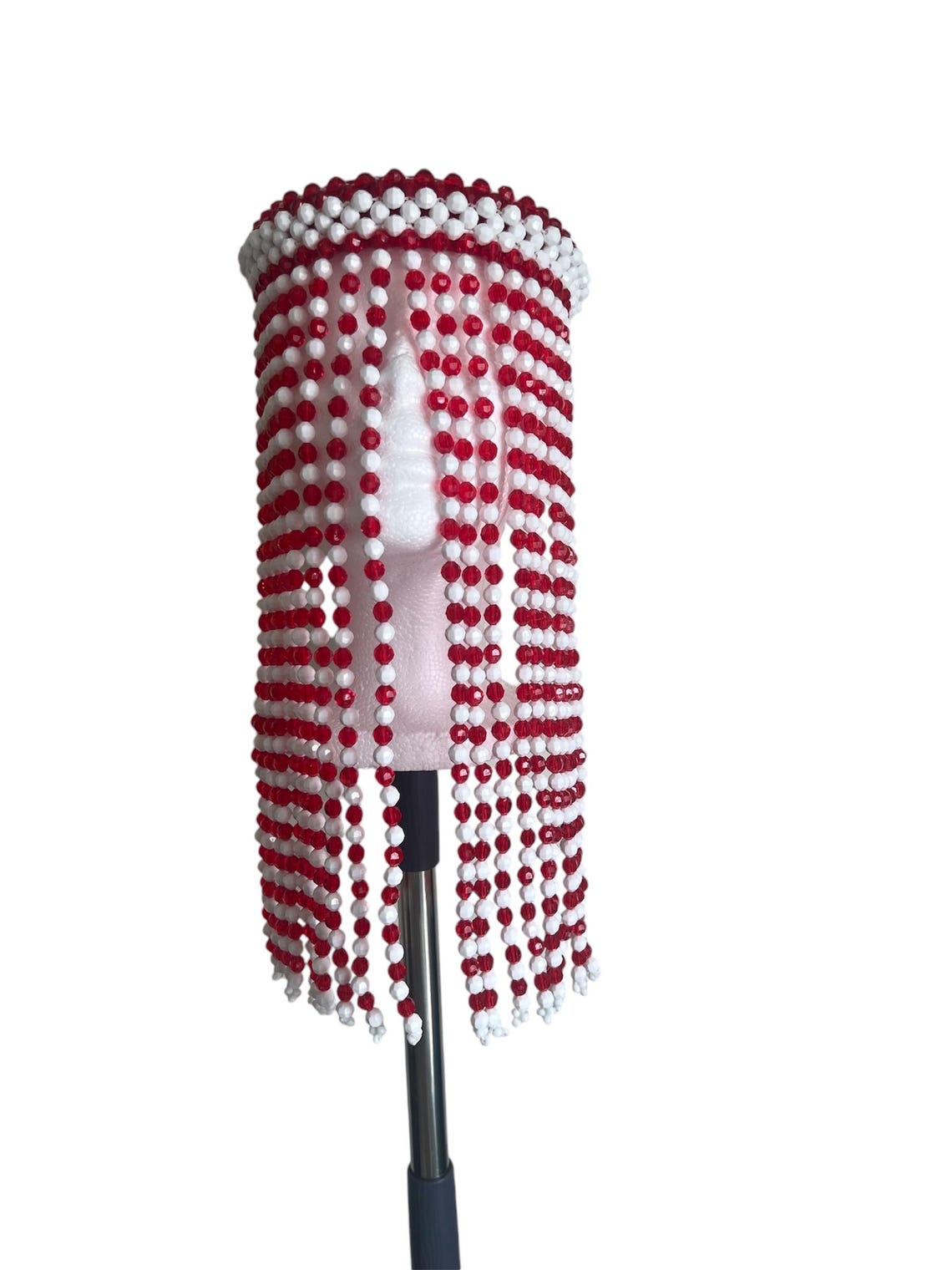 Shango Chango Xango Sango Orixas Orisha Beaded Face Mask Veil Ifa Eleke ...