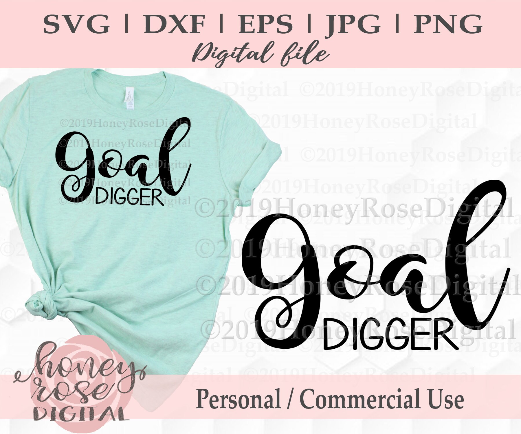 Goal Digger SVG cut file Funny motivational svg girl boss | Etsy