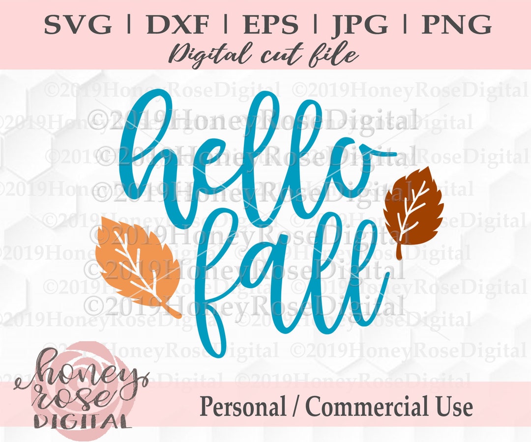 Hello Fall Svg, Cute Fall Svg, Autumn Leaves SVG, Fall Season Svg ...