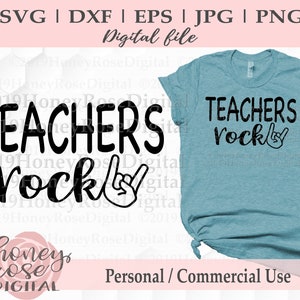 Teachers Rock SVG , Teaching Svg, School Teacher Svg, Funny Teacher ...