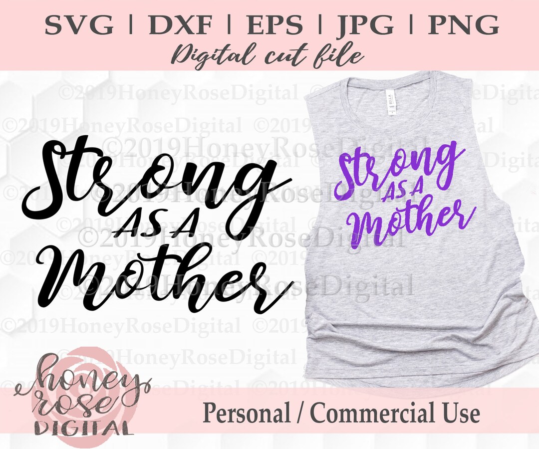 Strong as a Mother Layered Svg, Funny Lifting Svg, Mom Workout Gym ...