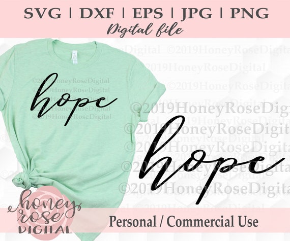 Hope Svg Cross Svg Motivational Gifts Hope Cut File | Etsy