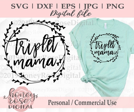 Triplet Mama Layered Svg Mom of 3 Svg Momma of Three Svg | Etsy