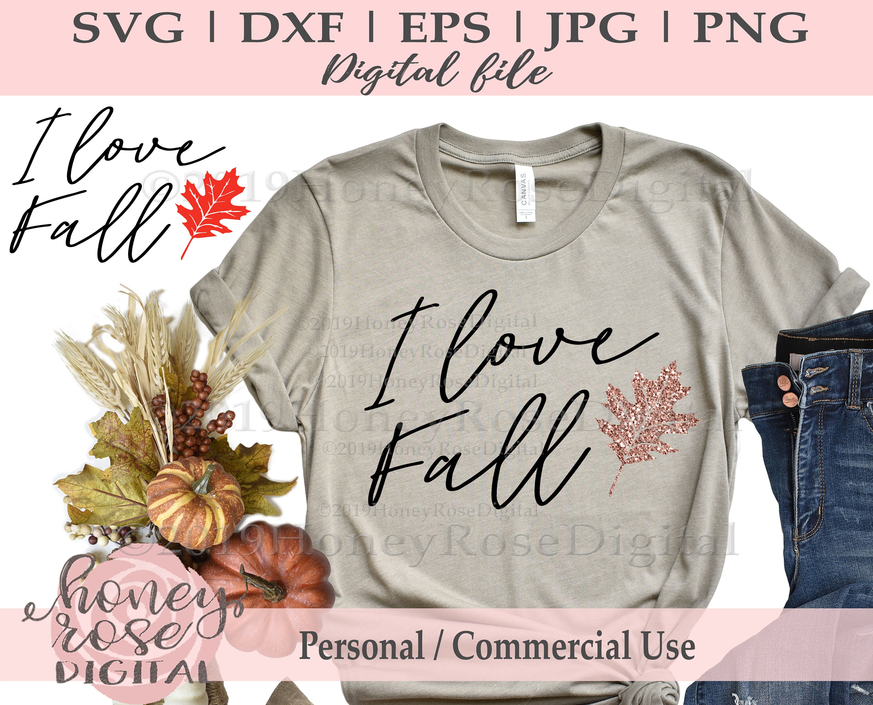 I Love Fall Svg Cute Fall Svg Autumn Leaves SVG Fall Season - Etsy UK