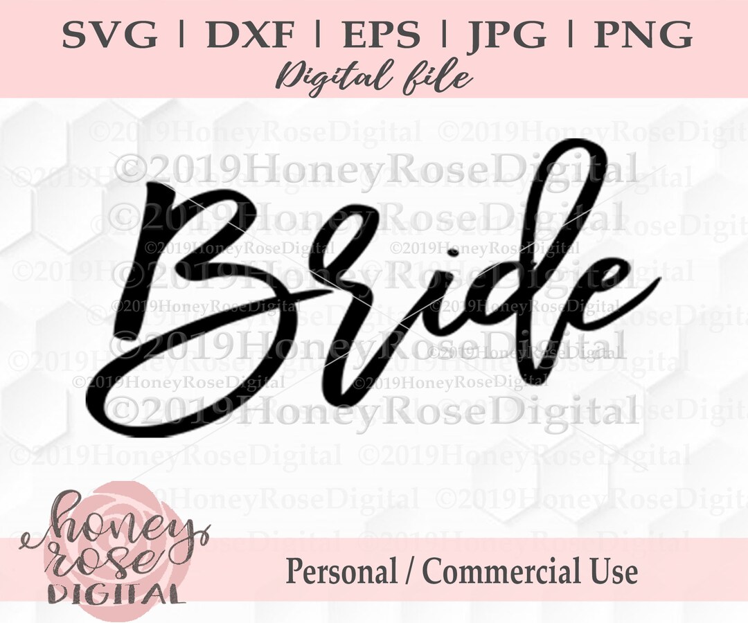 Bride Svg Bride Cut File Wedding Svg Engagement Svg - Etsy