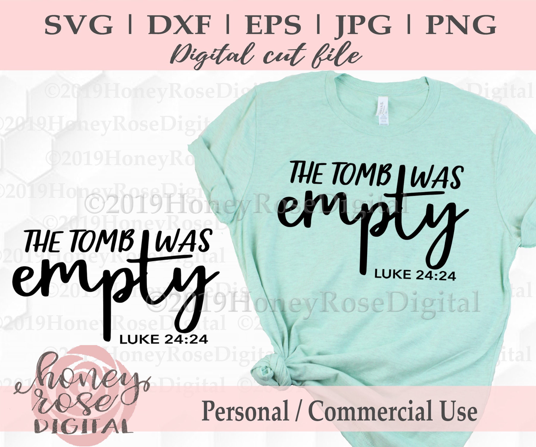 The Tomb Was Empty Svg, Easter Svg, Christian Bible Luke 24 Cut File ...