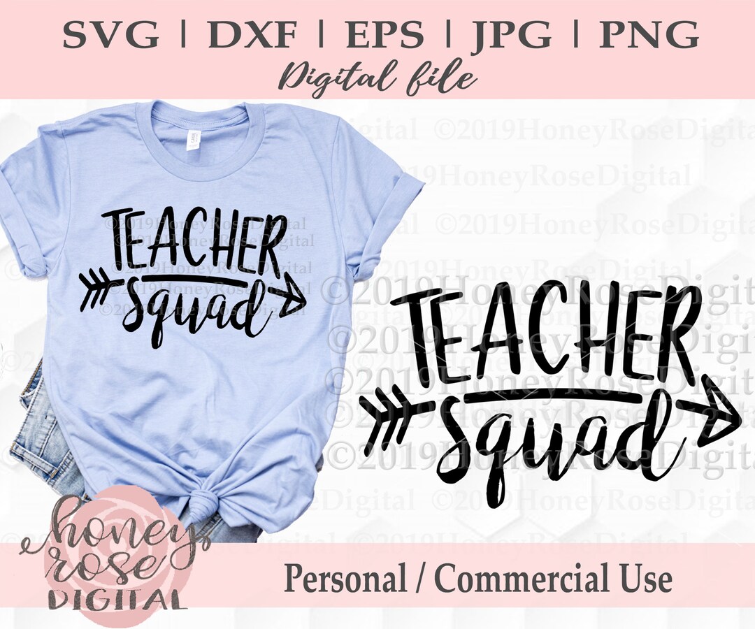 Teachers Squad Layered SVG, Matching Teacher Shirts, School Teacher Svg ...