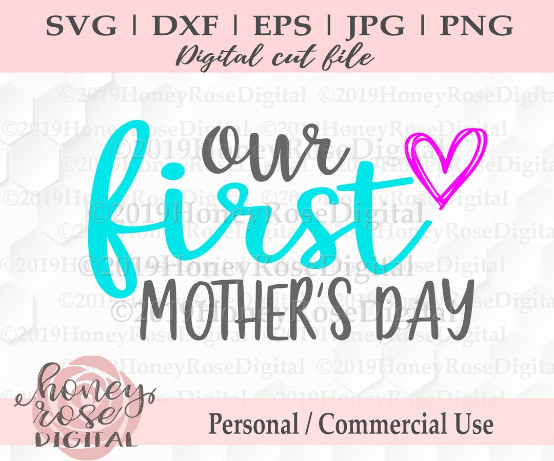 Our First Mothers Day Layered Svg, Mommy and Me Svg, Mom Baby Svg, New ...