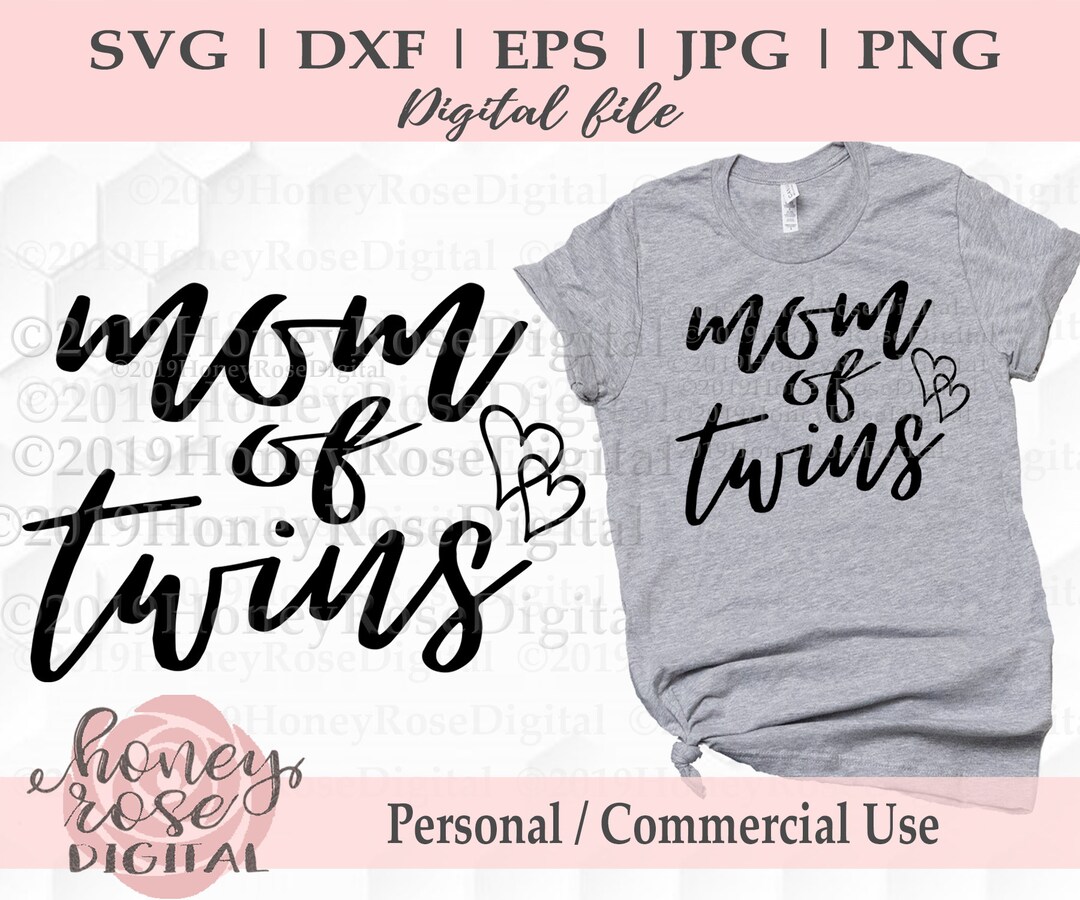 Mom of Twins Layered Svg, Twin Mom Svg, Mama Momma Svg, Mommy Mother's ...