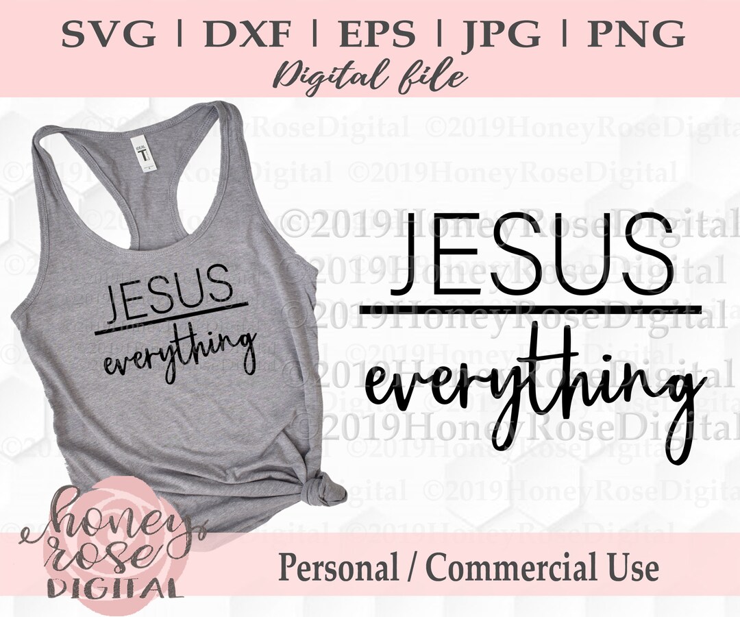 Jesus Over Everything Svg, Christian Cut File, God Jesus Svg, Religious ...
