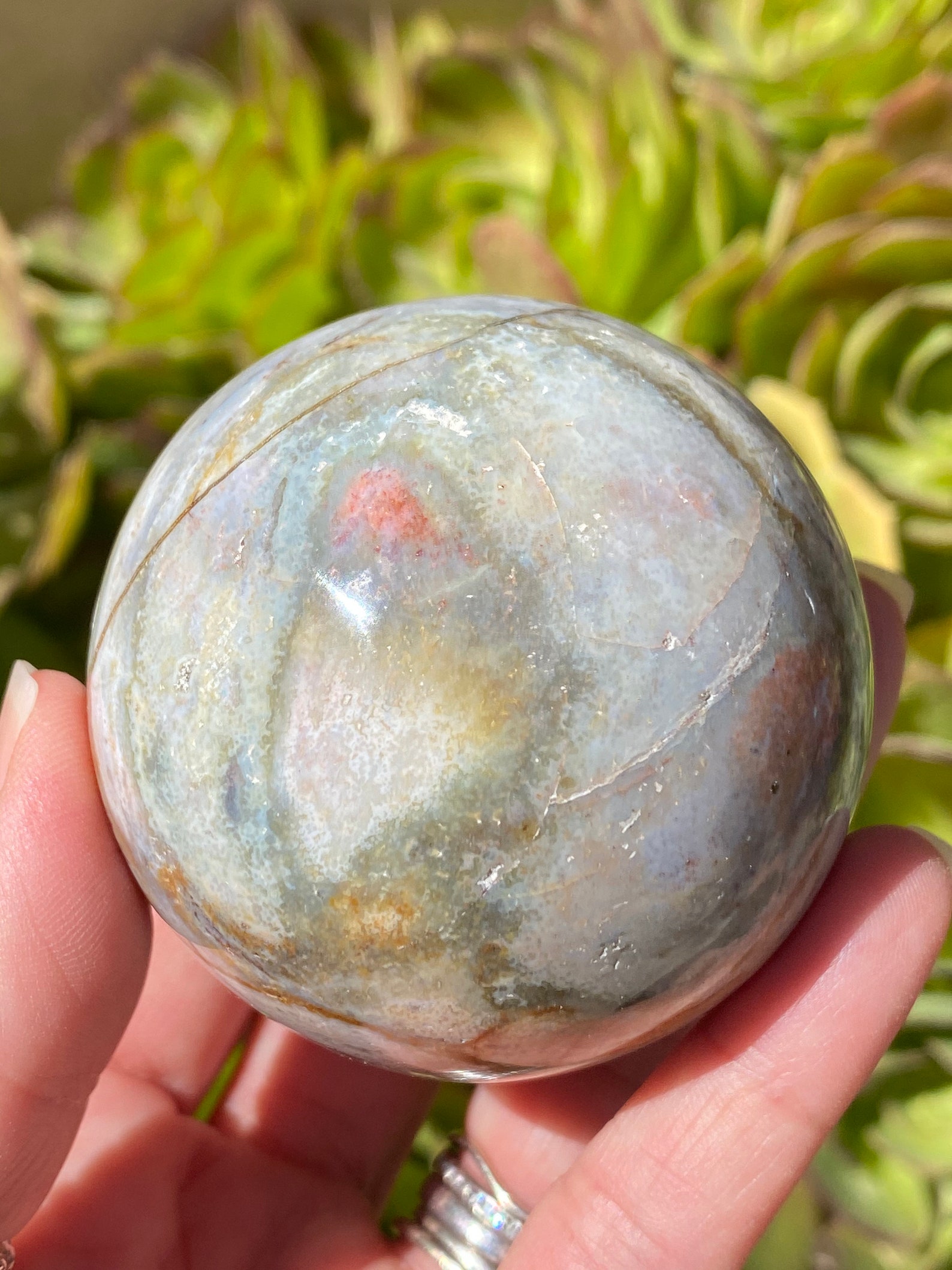 Gorgeous Pastel Ocean Jasper Sphere Spirit Jasper Crystal Ball | Etsy