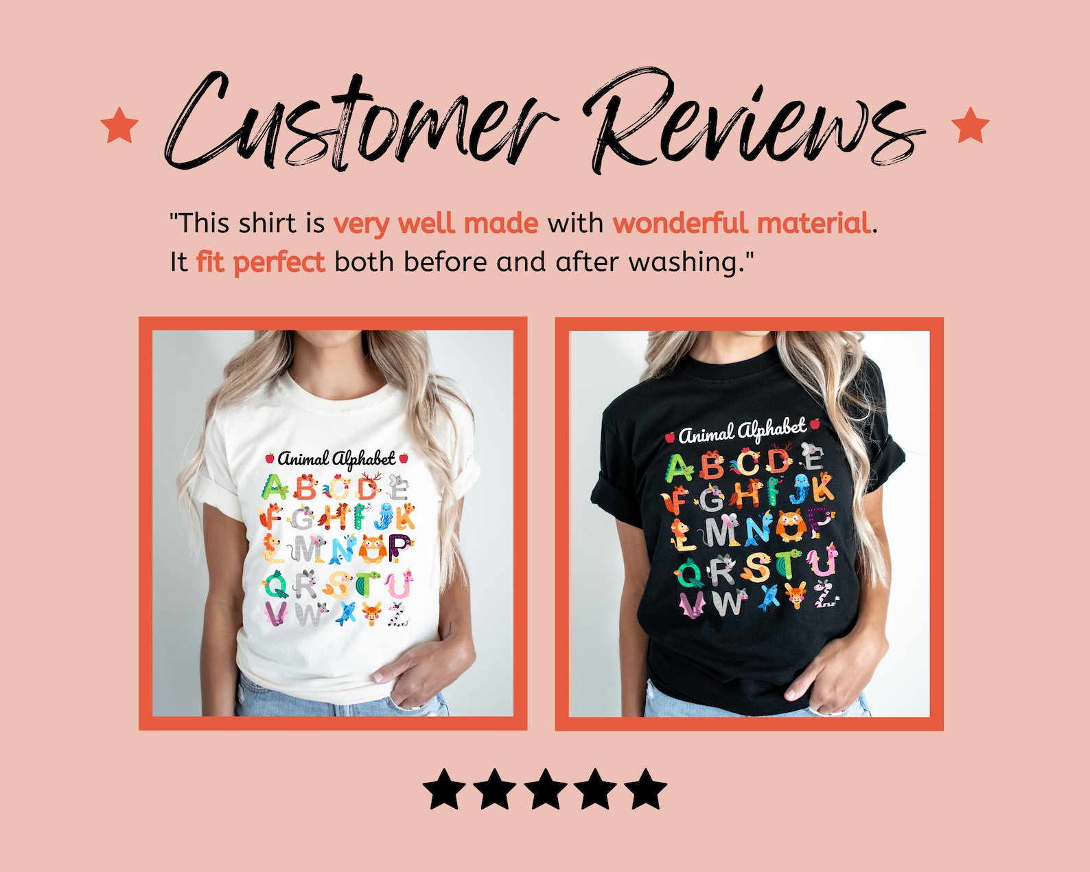 Animal Alphabet T Shirt Alphabet Shirt Women ABC Shirt for - Etsy