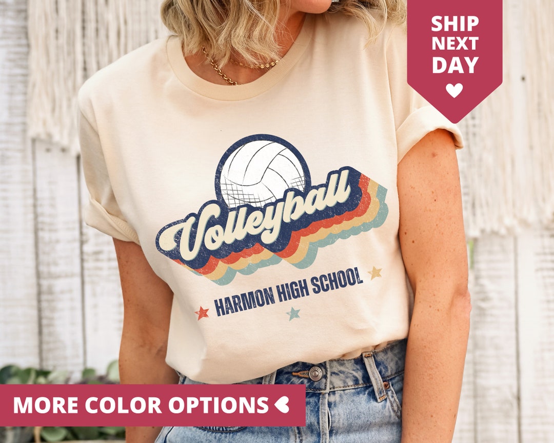 Custom Volleyball School Shirt, Retro Volleyball Team Tshirt, Cute Game ...