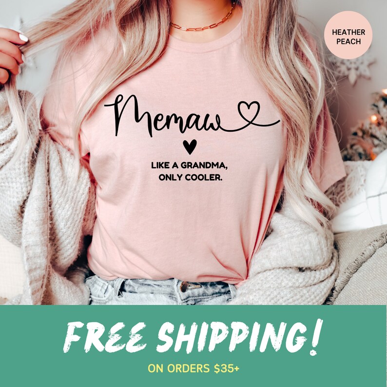 Memaw Shirt for Grandma, Memaw Tshirt for Grandma for Mothers Day From ...