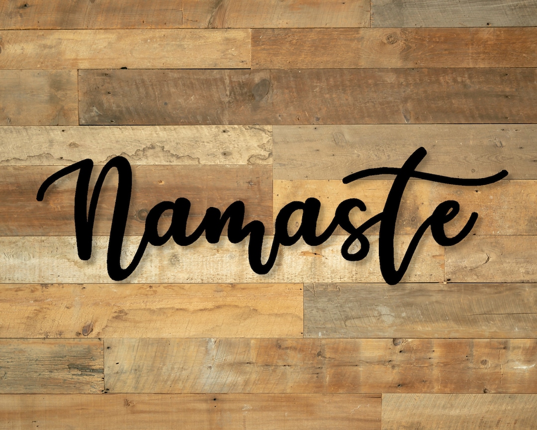 Namaste Metal Sign Steel Word Sign Namaste Yaga Sign Yoga - Etsy