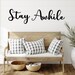 Stay Awhile Decorative Metal Word Art Stay Awhile Porch - Etsy