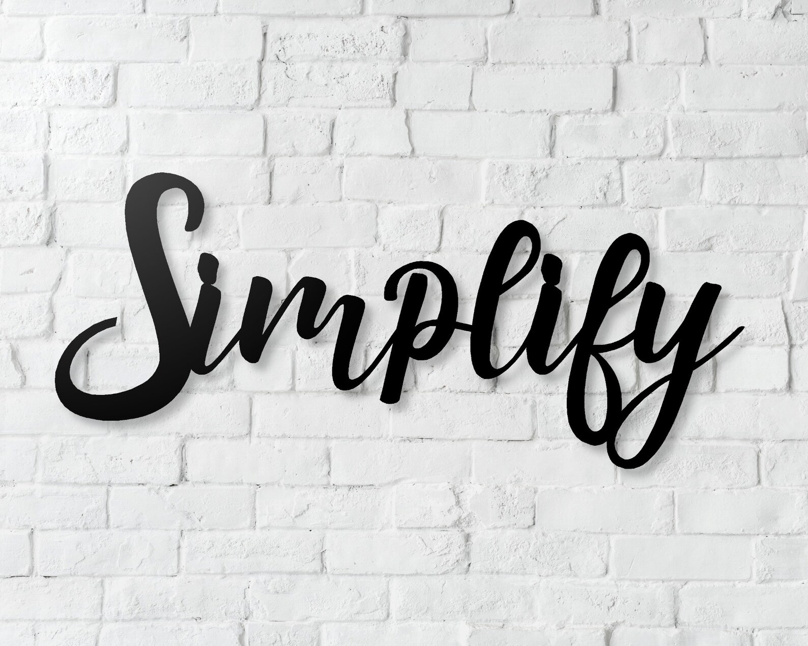 Simplify Metal Word Sign Simplify Wall Decor Christmas Gift | Etsy