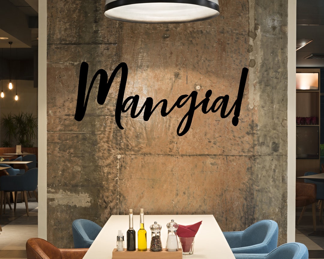 Mangia Metal Sign Metal Word Sign Italian eat up Italian - Etsy Österreich