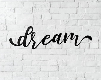 Dream Cursive Script Stencil by Studior12 DIY Inspirational - Etsy