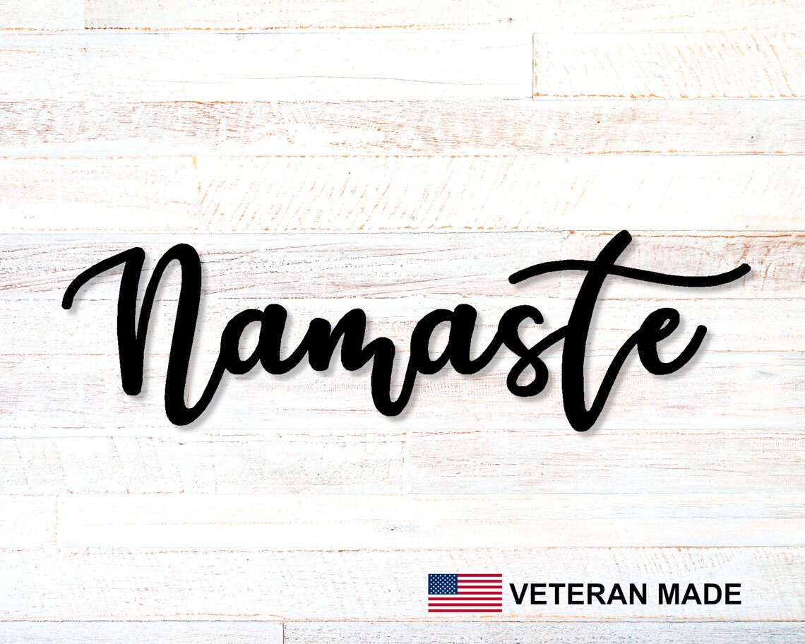 Namaste Metal Sign Steel Word Sign Namaste Yaga Sign Yoga | Etsy