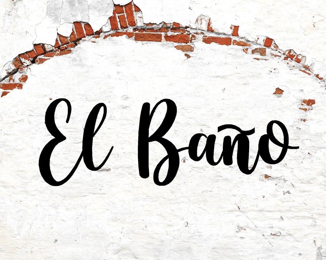 El Bano Spanish Bathroom Metal Sign, Spanish Restroom Decor, Spanish ...
