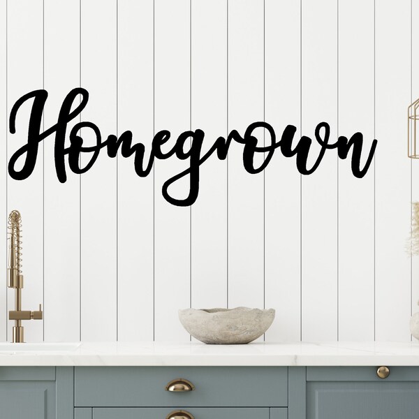 Homegrown Sign - Etsy