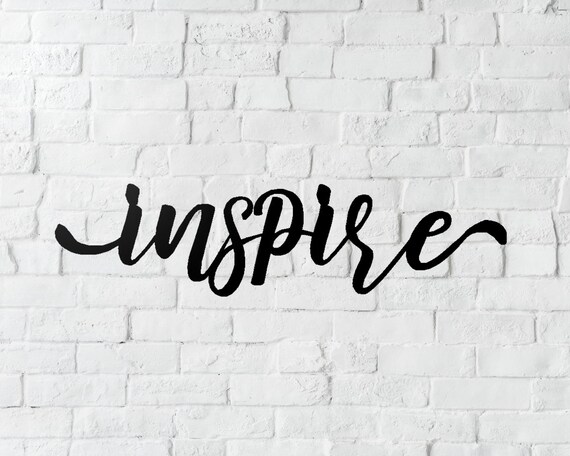 The Word Inspire In Cursive