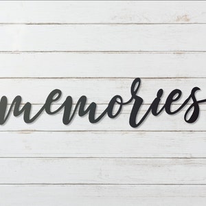 Memories Metal Sign, Memories Wall Decor, Memories Word Sign, Wall ...