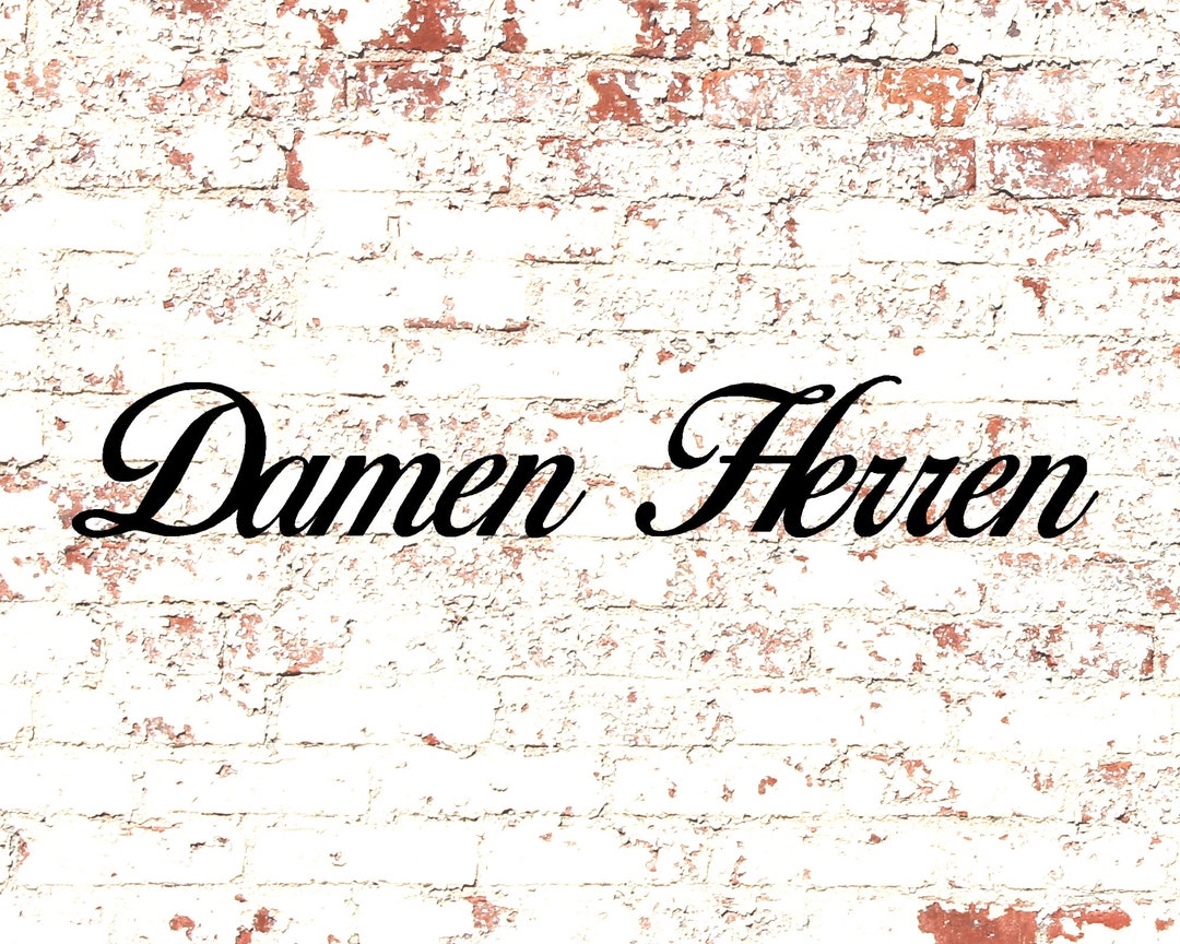 Damen Herren German Restroom Signs Metal Bathroom Signs - Etsy