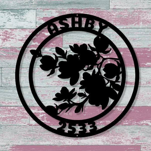 Metal Sign Magnolia Tree - Etsy