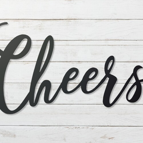 Cheers Metal Sign - Etsy