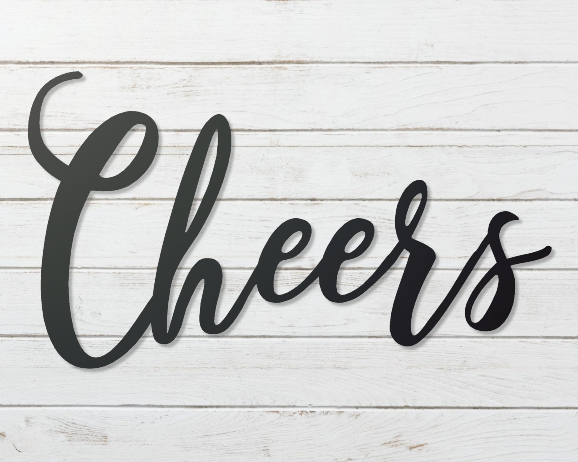 Cheers Decorative Metal Welcome Sign Cheers Welcoming Word - Etsy