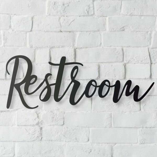 Restroom Sign - Etsy