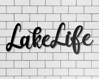 Metal Sign Lake | Etsy